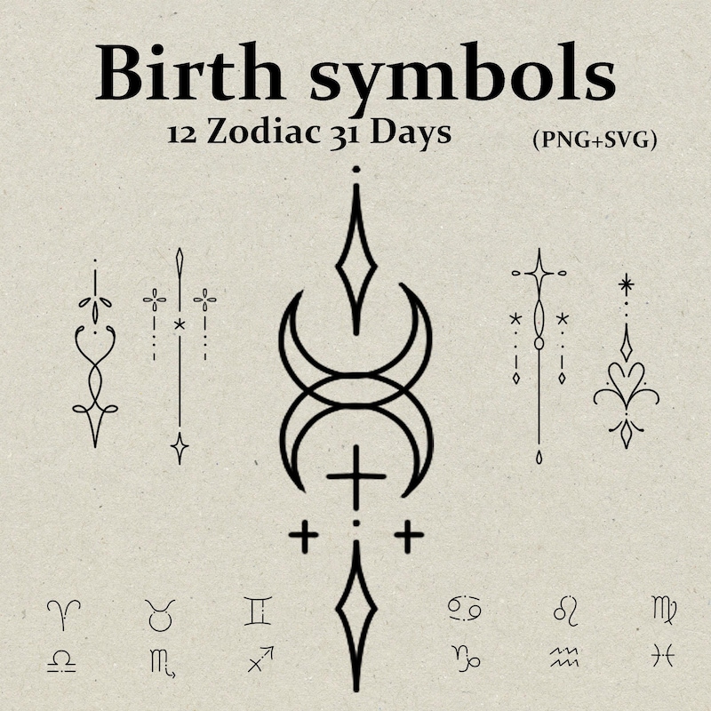 Zodiac Fine Line Tattoo - Etsy
