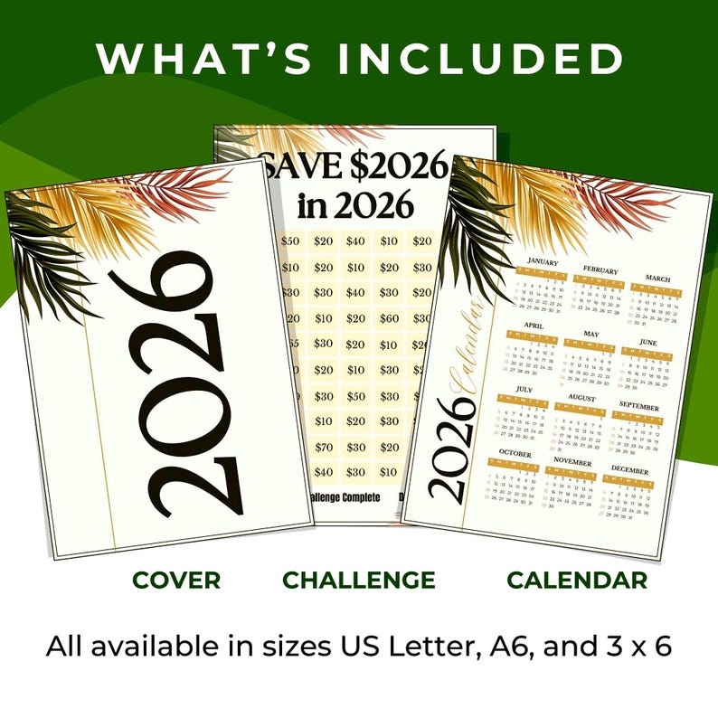 2026 Savings Challenge Printable | Save 2026 in 2026 | 70 Day Money ...