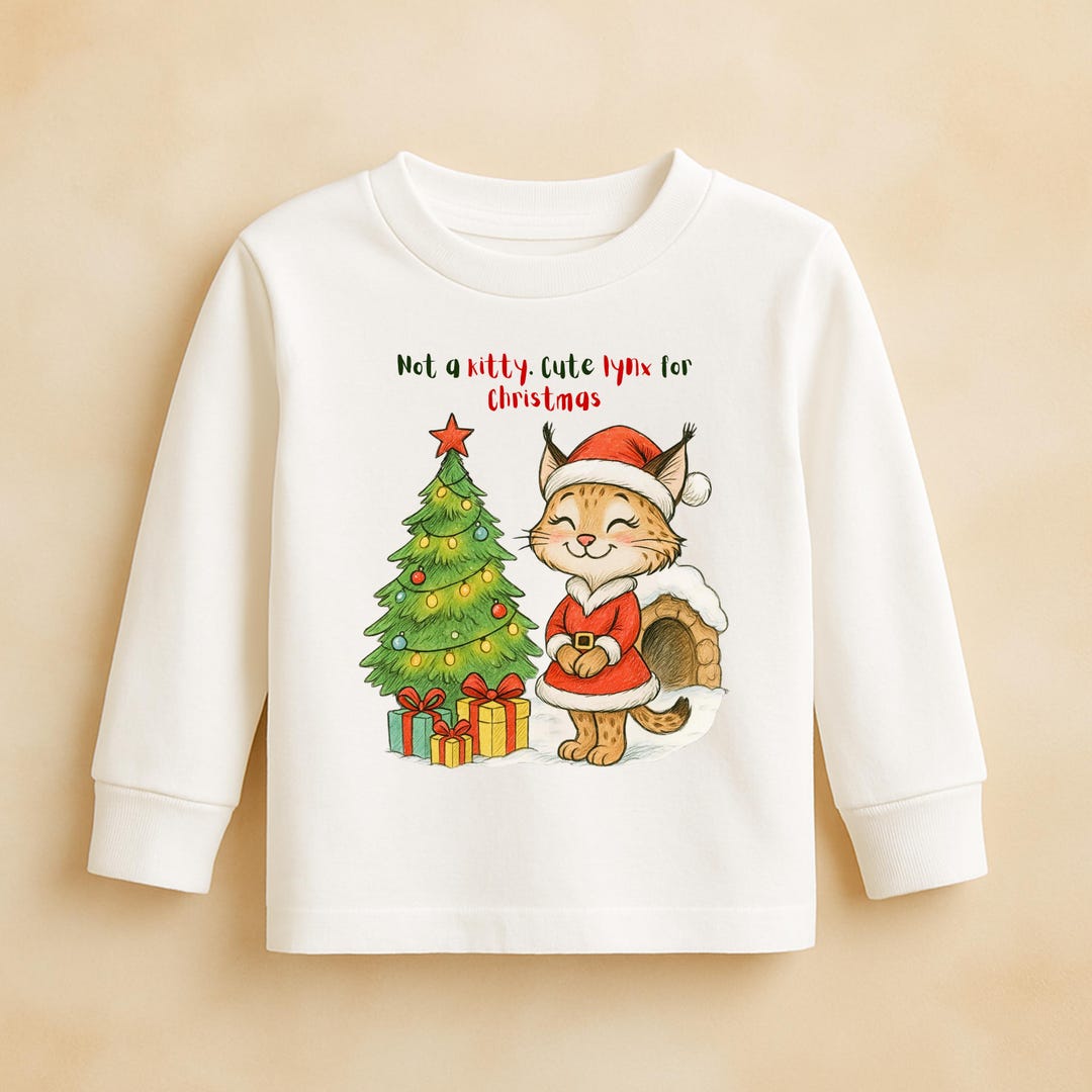 Cute Lynx Christmas Design PNG, Printable Digital Download - Etsy