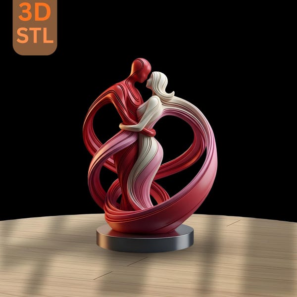 Couple Abstract Stl - Etsy