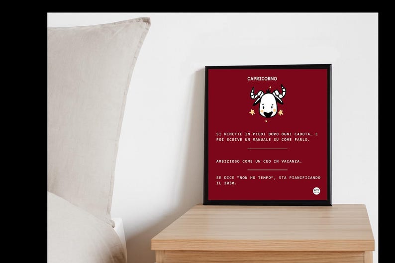 Capricorn Zodiac Portrait Personalized – Digital File Wall Poster ...