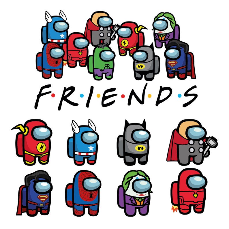 Superhero Among Us Vector Clip Art: SVG Silhouette Files (digital ...
