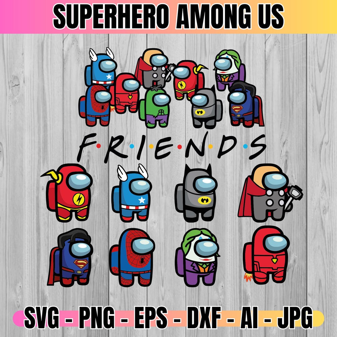 Superhero Among Us Vector Clip Art: SVG Silhouette Files (digital ...