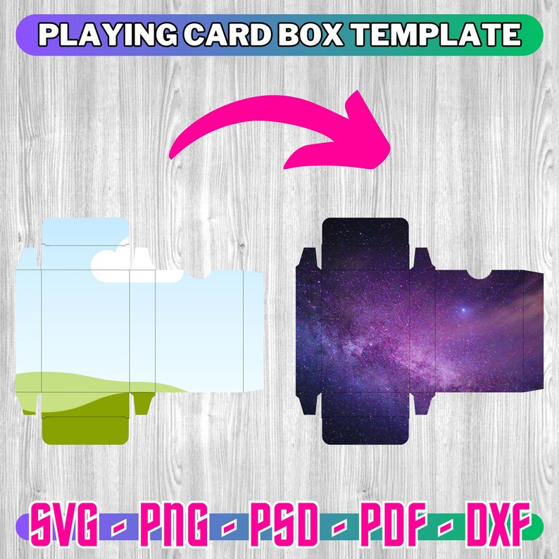 Playing Card Box Template, Cut Files (digital Download) - Etsy