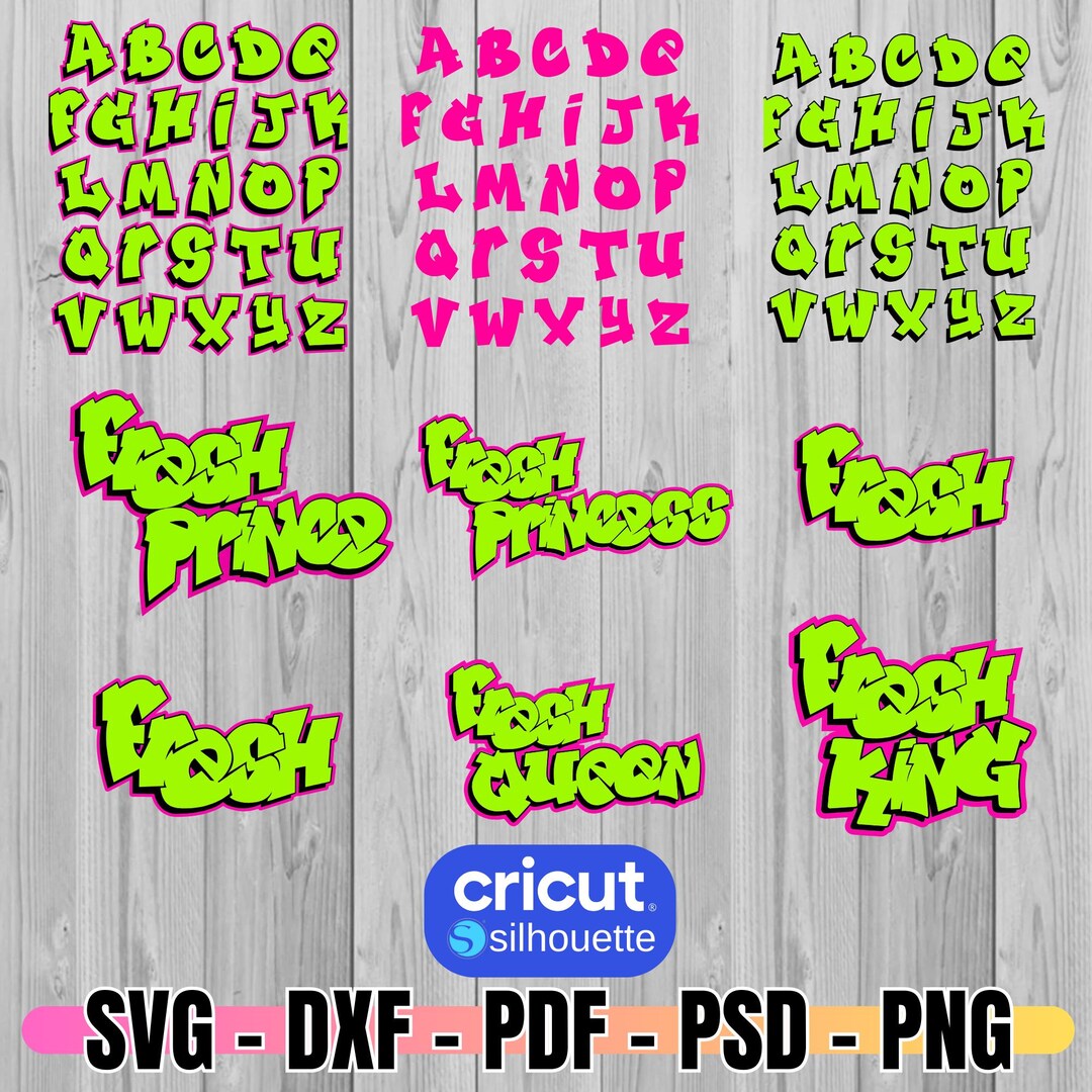 Fresh Prince SVG Font: Alphabet & Clip Art (digital Download) - Etsy