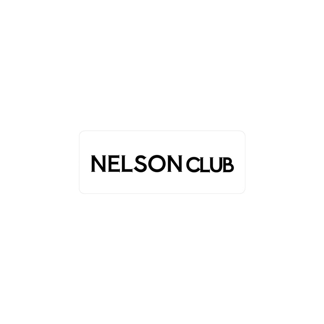 NELSON CLUB Logo Sticker Kiss-cut Vinyl Decal | Small Rectangular Club ...