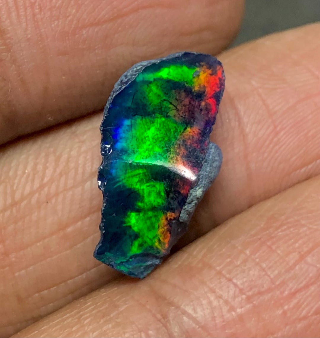 Extremely Rare - Peacock Ethiopian Black Opal Rough, Rainbow Fire ...