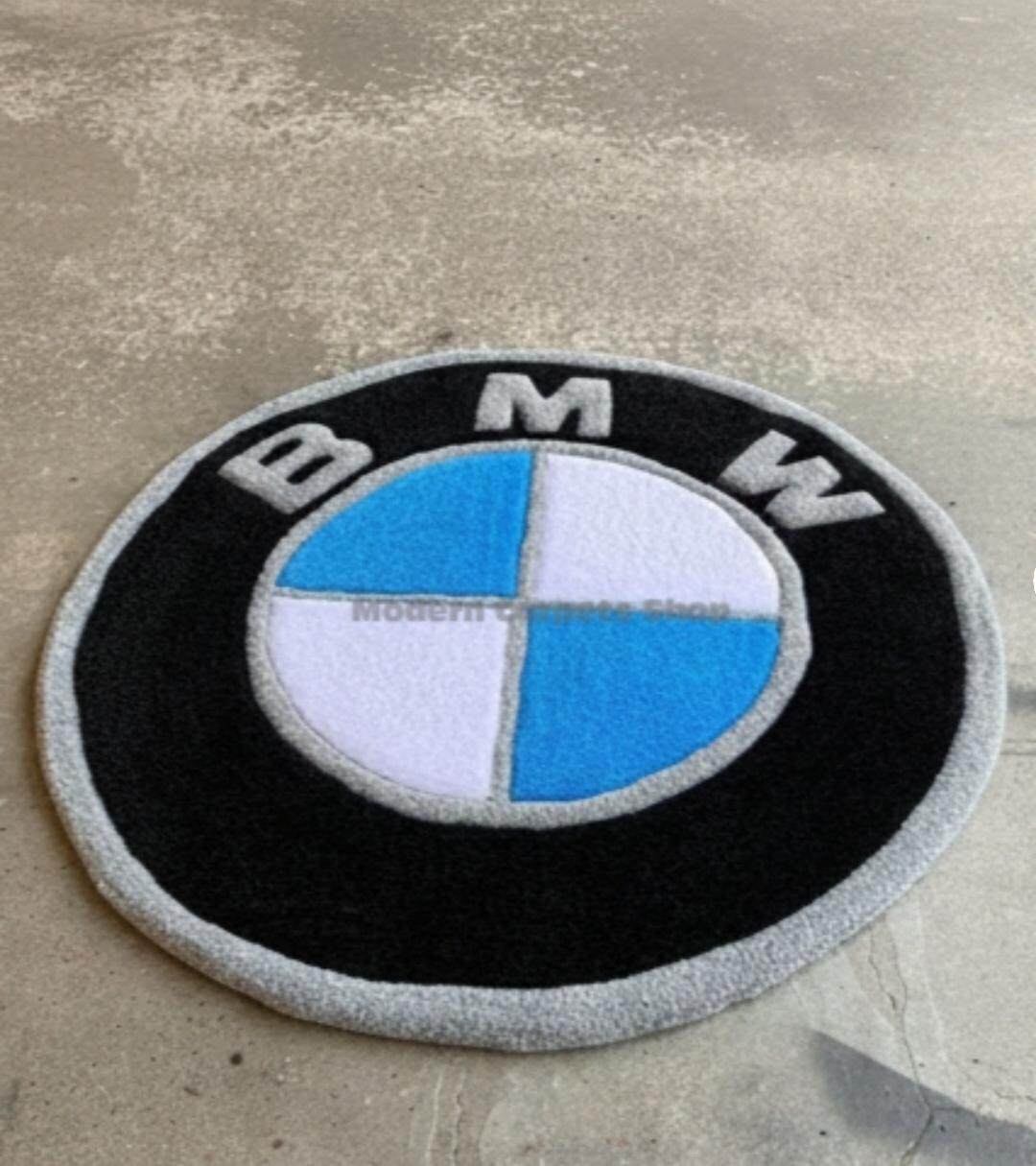 BMW Logo Rug, Hand-tufted Wool Carpet, Automotive Decor - Etsy