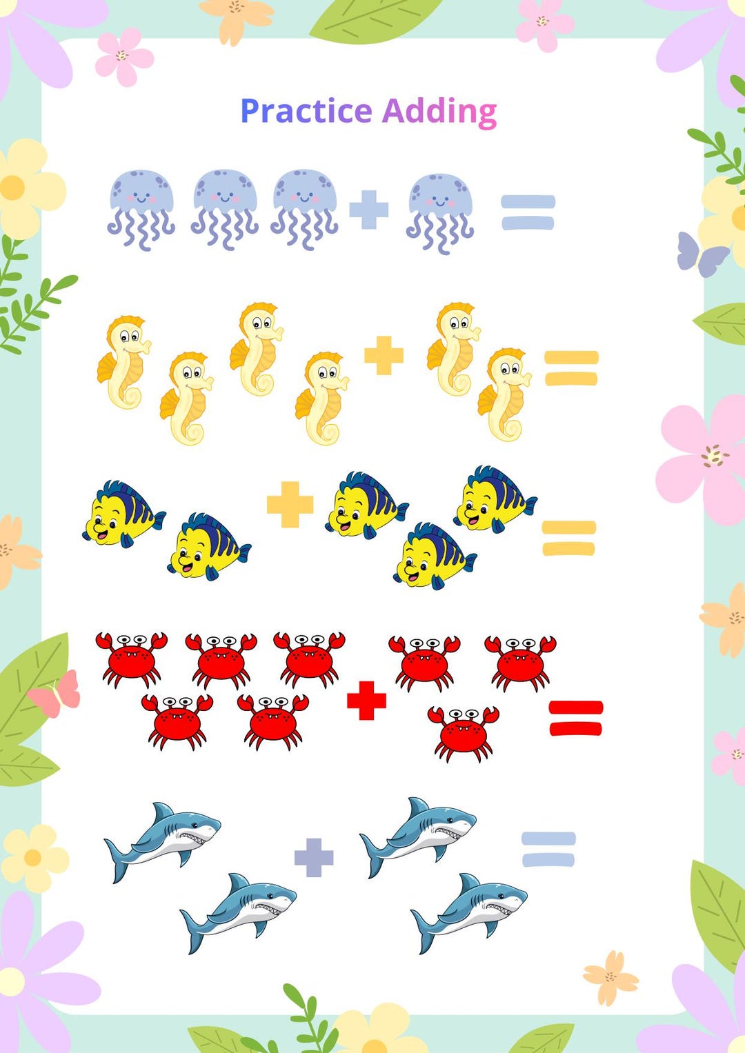Preschool & Kindergarten Math Printables | Ages 4-6 Number Practice ...