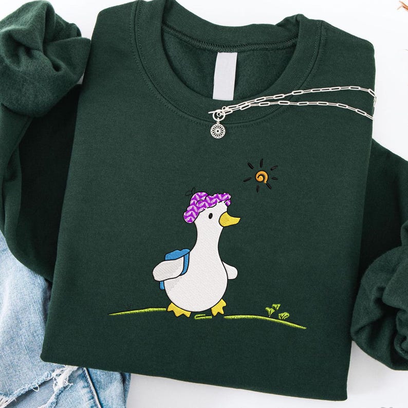 Cute Duck Embroidery Design, Cut Goose Embroidery Design, Cartoon Duck ...