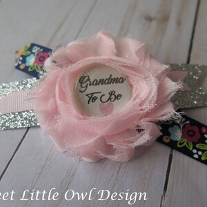 Floral Mom to Be Pin- BABY SHOWER PIN- Navy Floral, Light Pink With ...