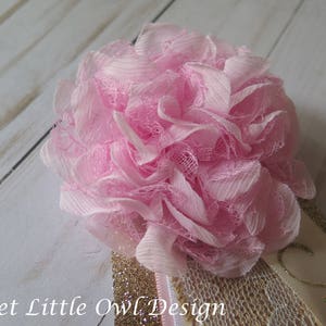 Mom to Be Pin/ Corsage- BABY SHOWER PIN- Light Pink Lace Shabby Flower ...