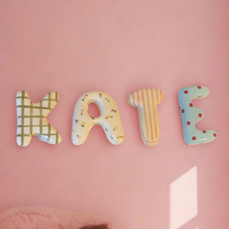 Clay Name Sign Letters - Etsy