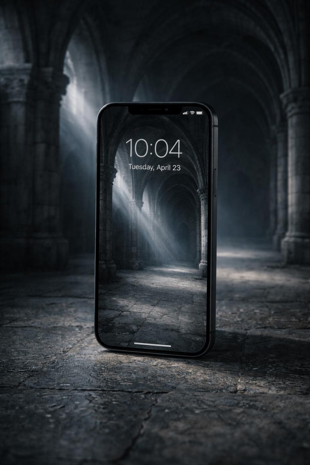 Dark Academia iPhone Wallpaper | Gothic Stone Arches Lock Screen ...
