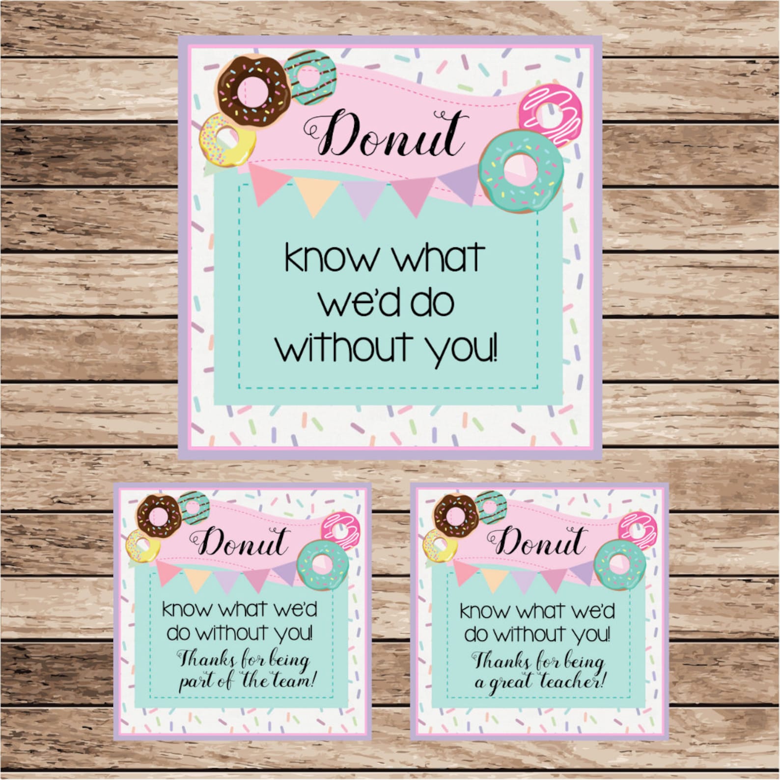 Donut Know What We'd Do Without You! Donut Thank You Tags Perfect for ...