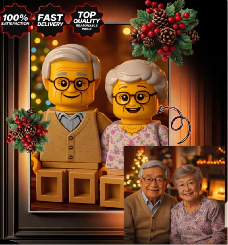 Custom Portrait Inspired by "lego" Brick-style Minifigure From Photo ...