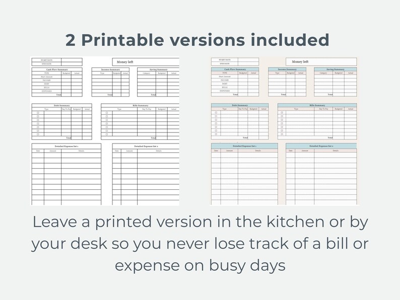 ADHD Budget Planner + Habit Tracker Google Sheets Bundle + Printables ...