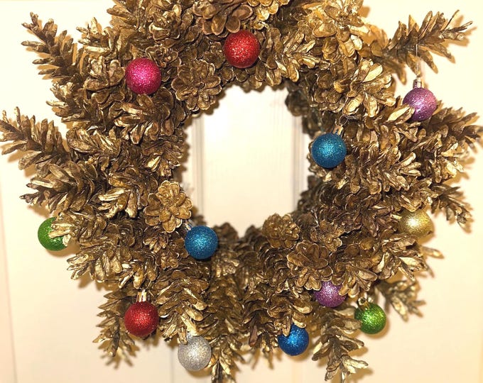 Pinus Pinea Pine Cone Crown in Intense Blue Color and Outlined Edge in ...