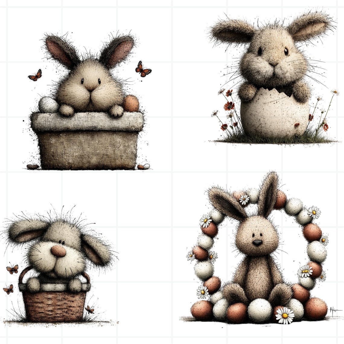 Easter Animals Clipart | Spring Animal PNG Bundle | Watercolor Easter ...