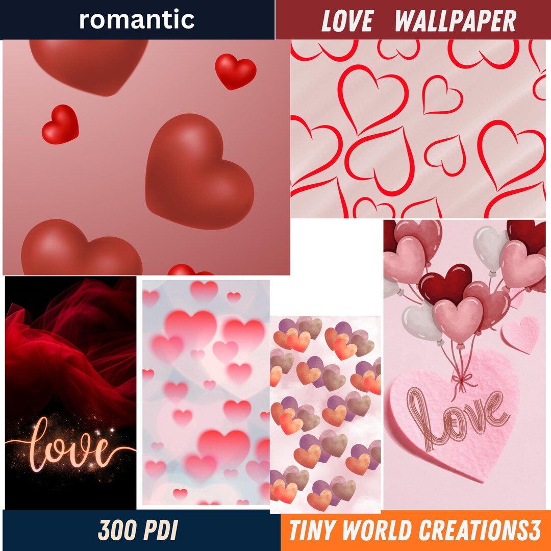 Love Seamless Digital Paper, Love Hearts Background, Love Scrapbook ...
