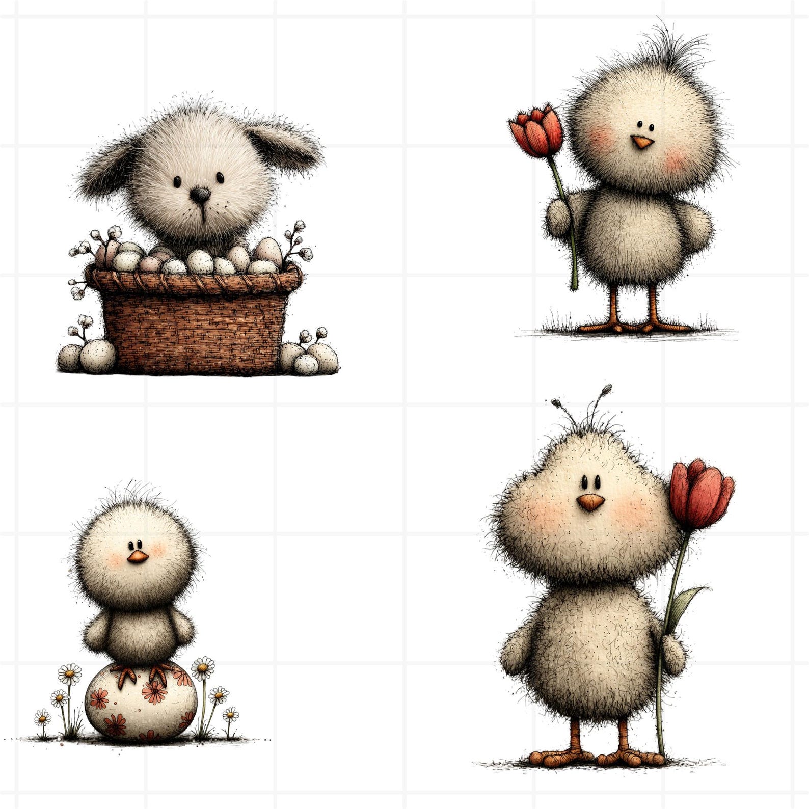Easter Animals Clipart | Spring Animal PNG Bundle | Watercolor Easter ...