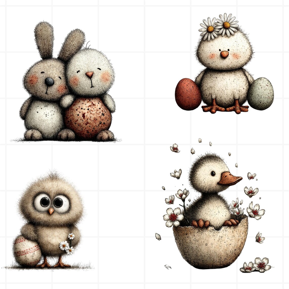Easter Animals Clipart | Spring Animal PNG Bundle | Watercolor Easter ...