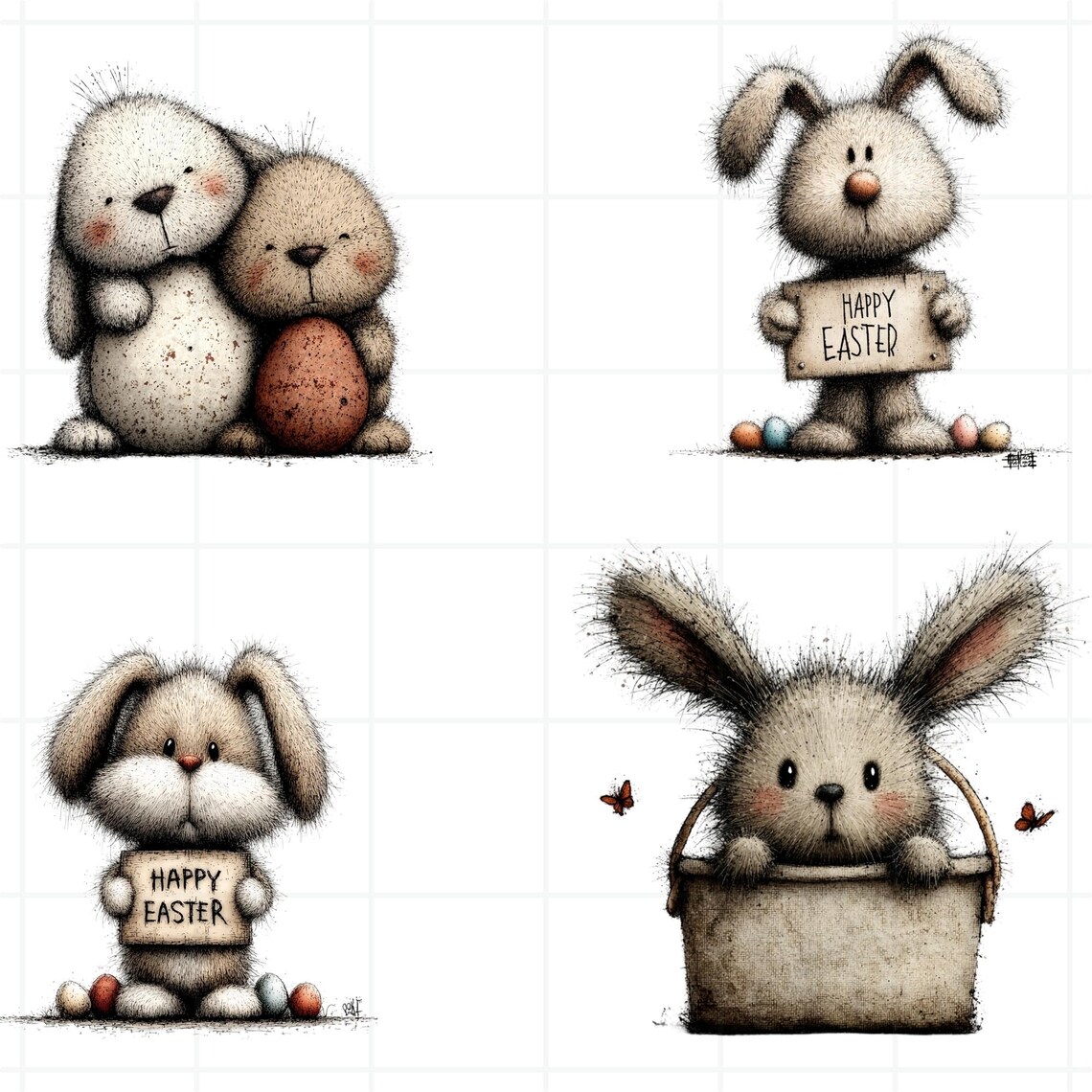 Easter Animals Clipart | Spring Animal PNG Bundle | Watercolor Easter ...