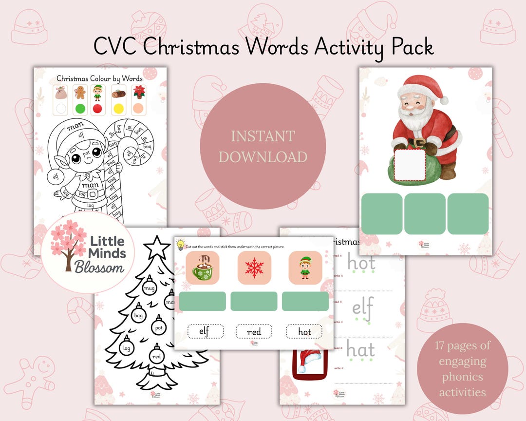 Christmas CVC Words Phonics Bundle - Festive Literacy Activities ...