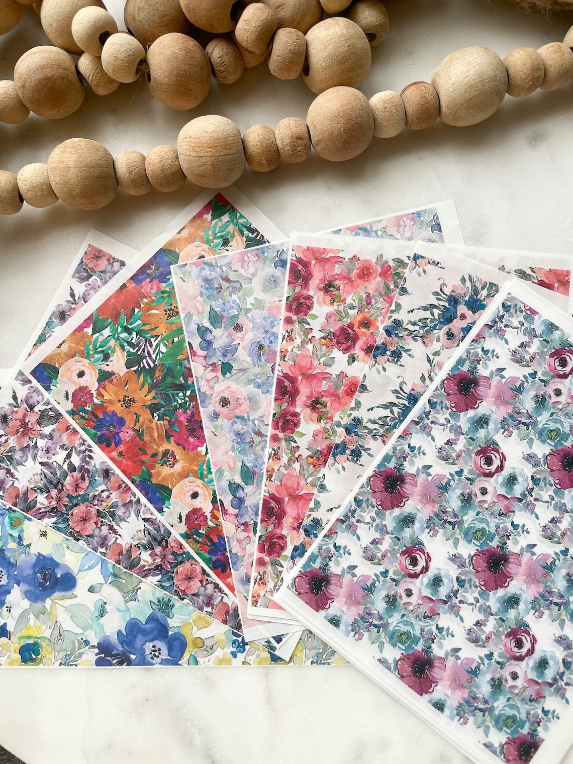 F17 Spring Floral, CLAY TRANSFER PAPERS, Jewelry Making Supply - Etsy