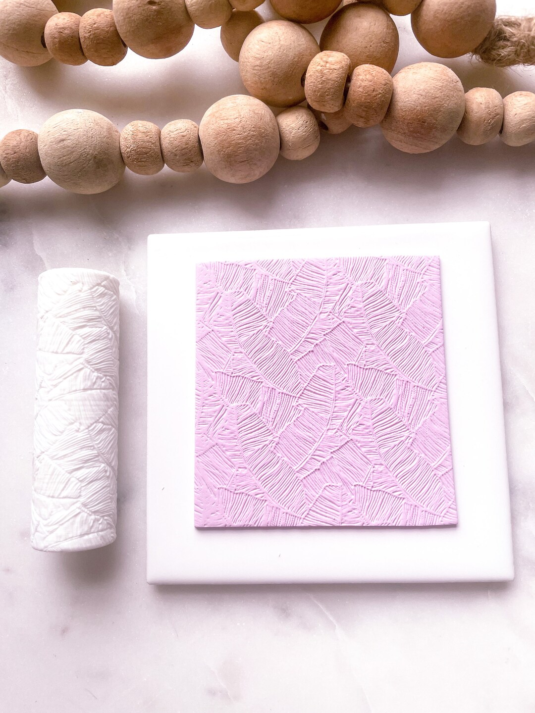 PALM LEAVES ROLLER // Polymer Clay Texture Roller, Pla Filament - Etsy