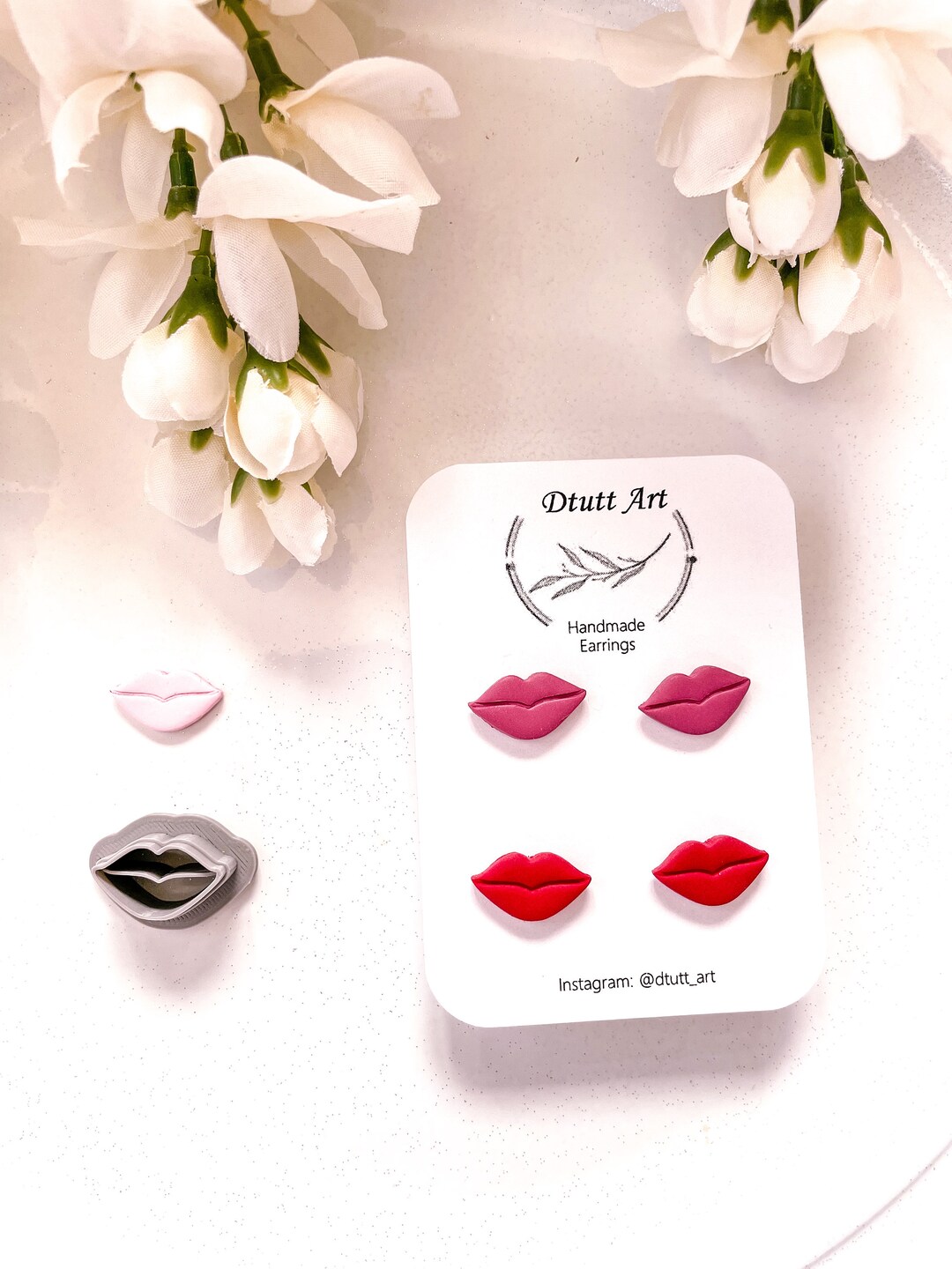 Lips Mini CLAY CUTTERS Valentines Set// PLA Filament, Heart Clay ...