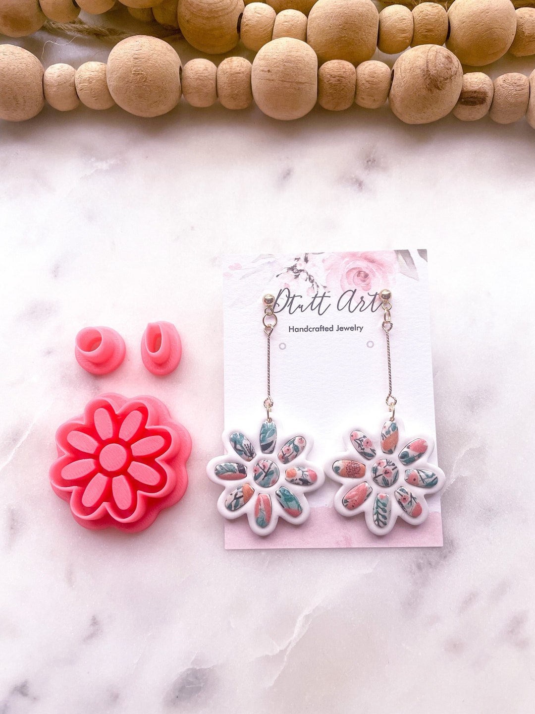 EMBOSSED SUNFLOWER DAISIES Cutters // Pla Filament, Spring Clay Cutters ...