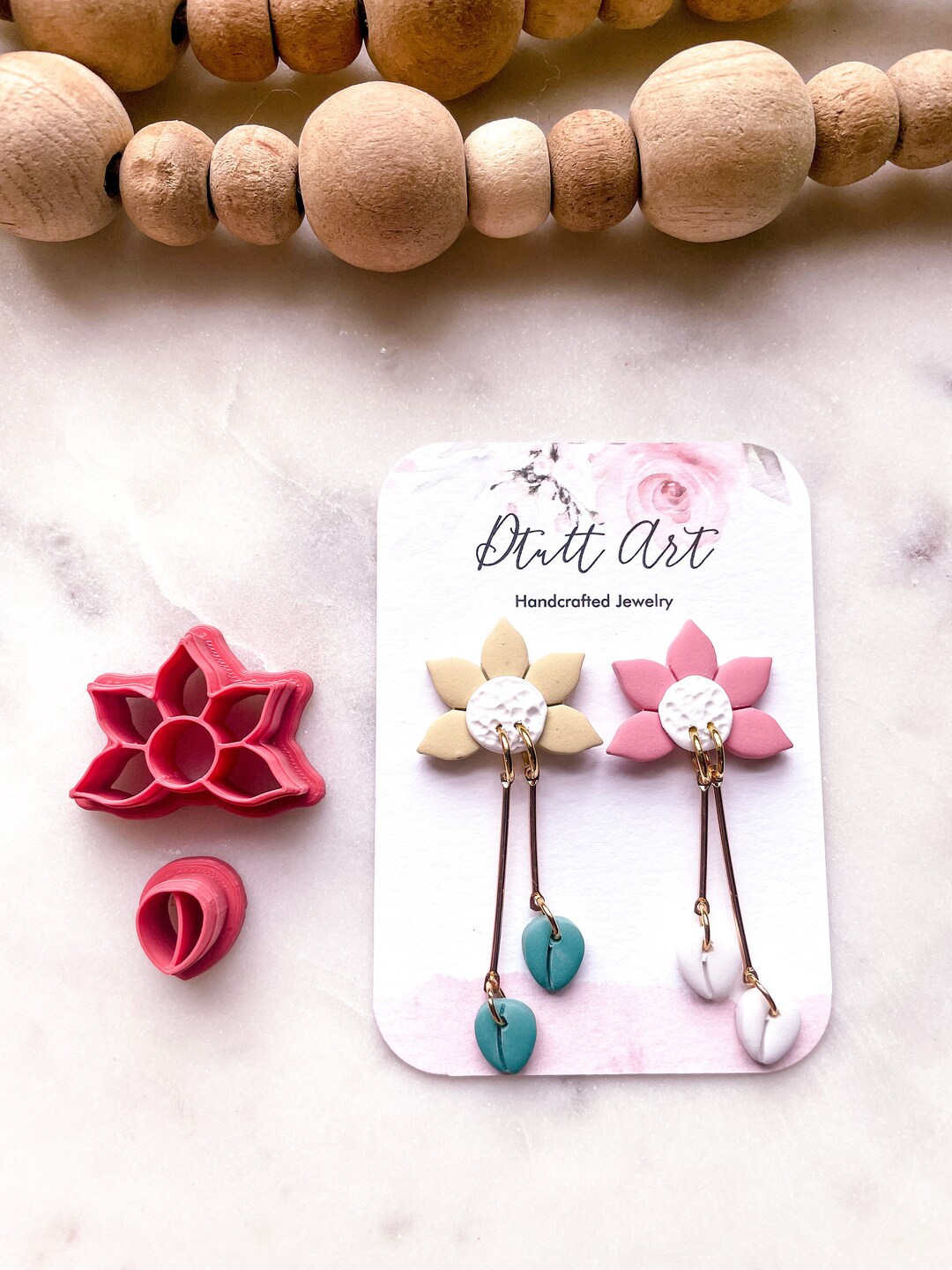 HALF FLOWER and LEAF Cutters // Pla Filament, Spring Clay Cutters ...