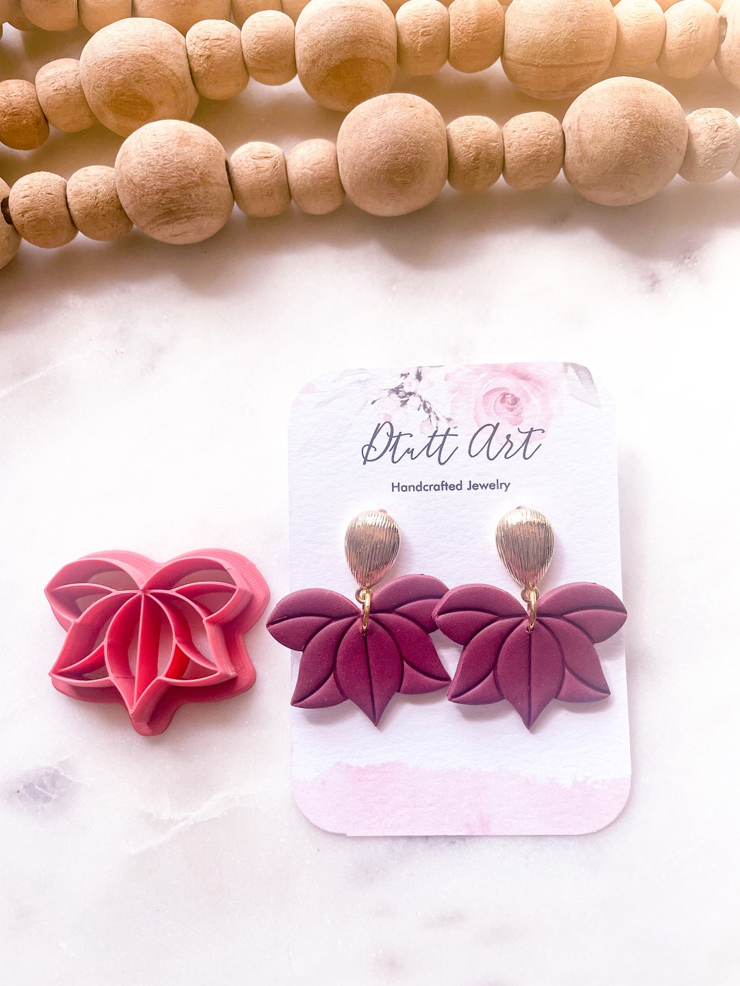 Large EMBOSSED FALL LEAF Clay Cutter// Halloween Clay Cutters, Pla ...