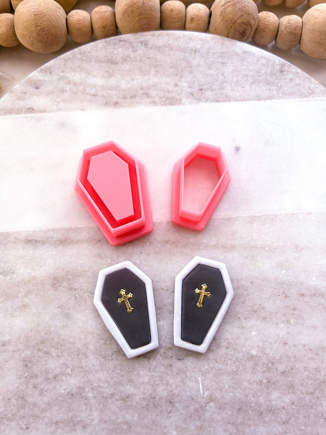 EMBOSSED COFFIN DANGLE Clay Cutter// Halloween Clay Cutters, Pla ...