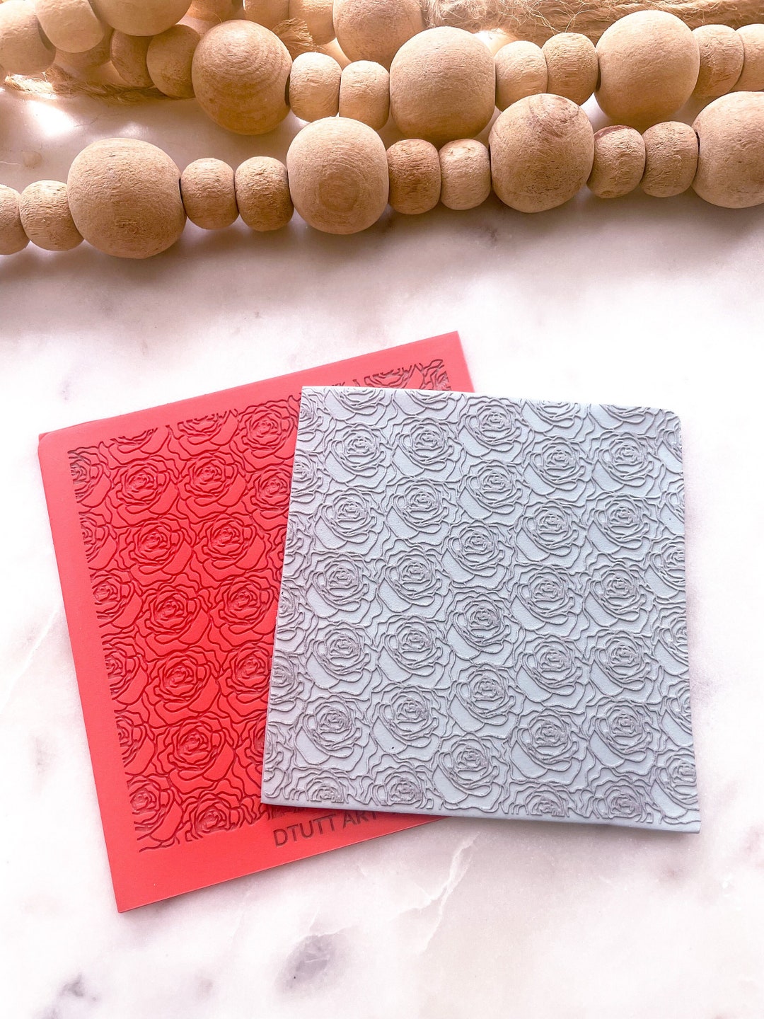 TM10 Single Roses TEXTURE MAT STAMP // Clay Earrings, Clay Jewelry ...