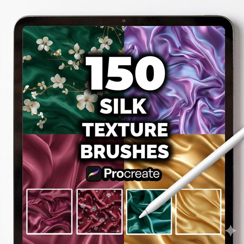 150+ Realistic Fabric & Cloth Texture Brushes for Procreate | Textile ...