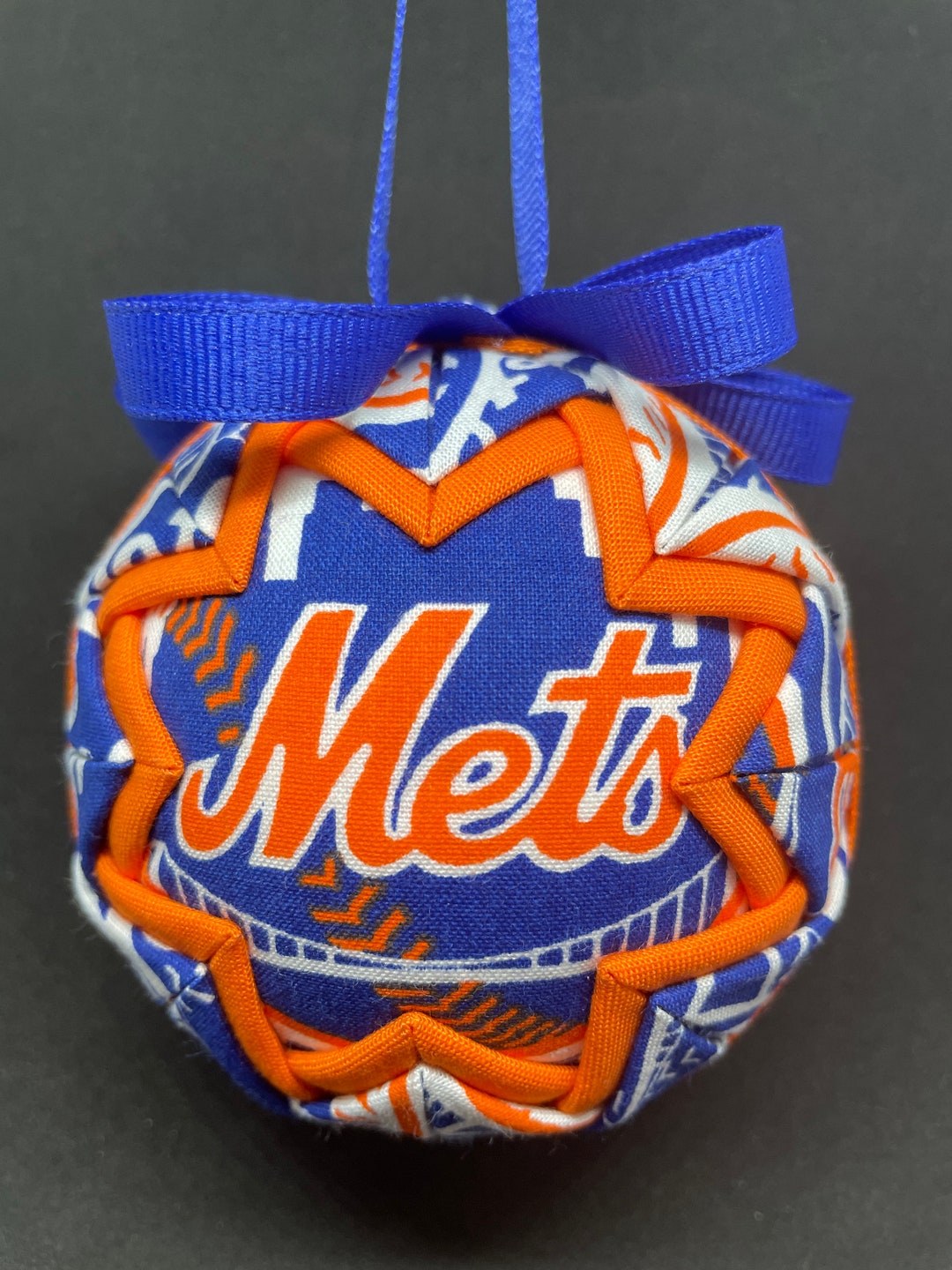 Quilted Fabric Ornament 2 Sided New York Mets Inspired Baseball MLB - Etsy