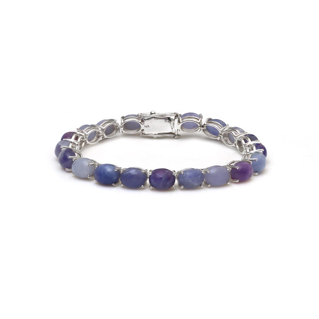 Hackmanite Silver Bracelet, Tennis Bracelet for Women, June Birthstone ...