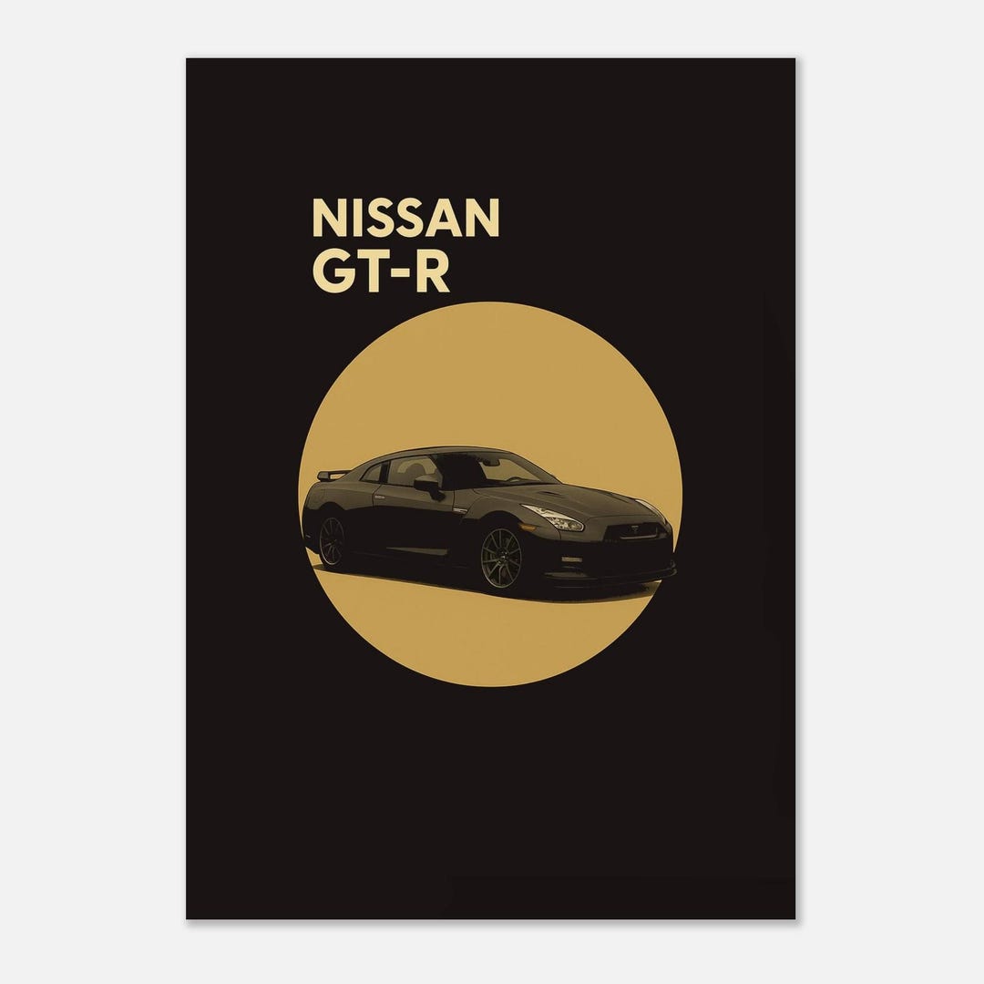 Nissan GTR Art Poster – Minimalist Car Decor - Etsy