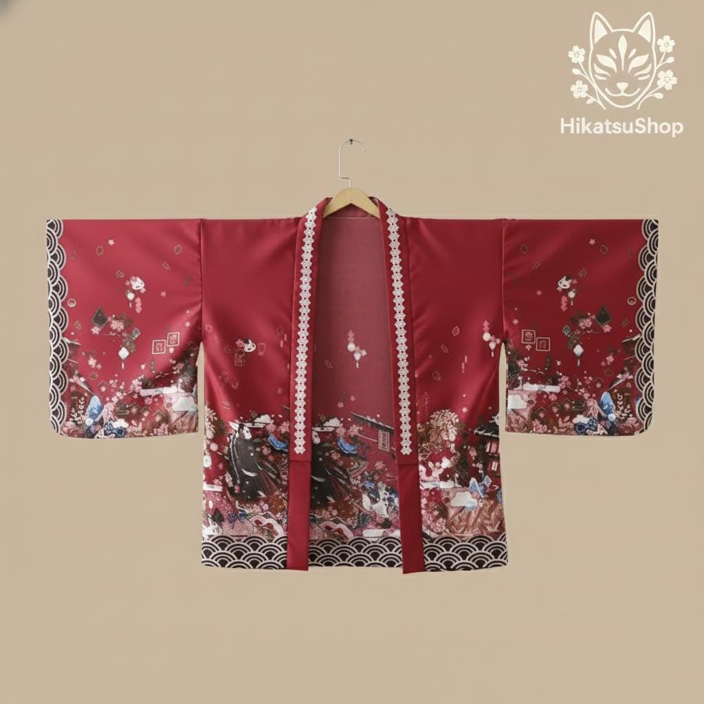 Unisex Samurai Kimono Cardigan – Japanese Streetwear Haori for Men and ...