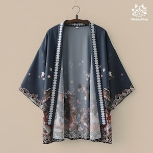 Unisex Samurai Kimono Cardigan – Japanese Streetwear Haori for Men and ...