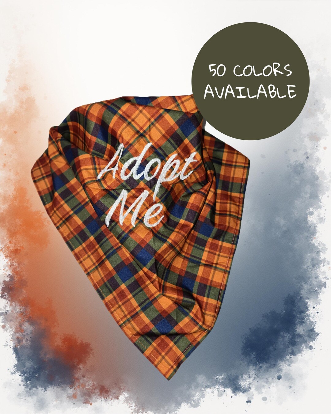 Embroidered Adopt Me Dog Bandana: Rescue Shelter Pet Scarf, Tie-on - Etsy