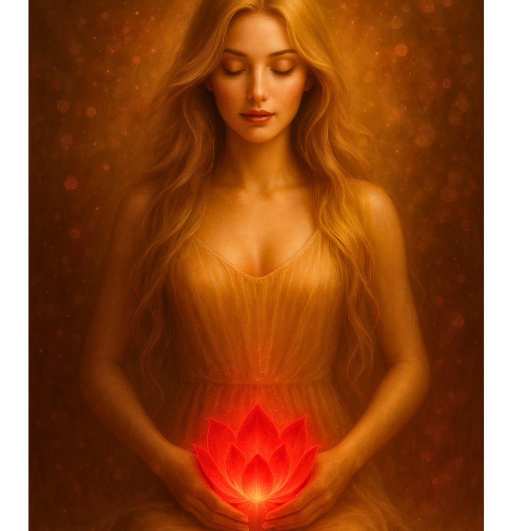 Serene Woman Art Print – Root Chakra Illustration | Divine Feminine ...