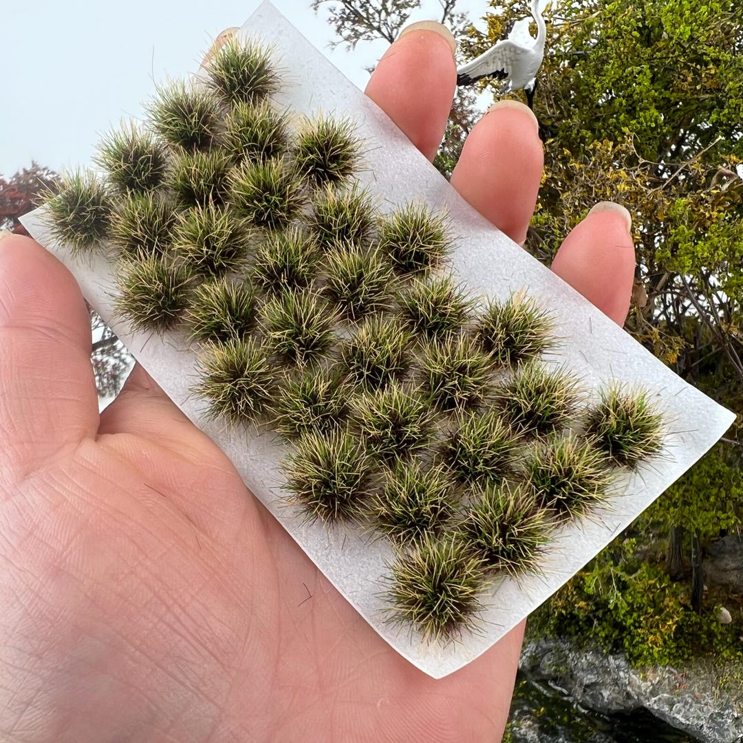 Miniature Grass Tuft Bush Clusters, Model Railway Scenery (32pcs) - Etsy
