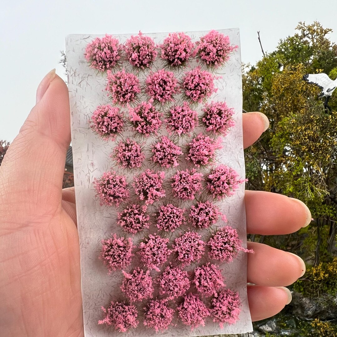 Miniature Flower Grass Tufts, Diorama Model Railroad Scenery - Etsy
