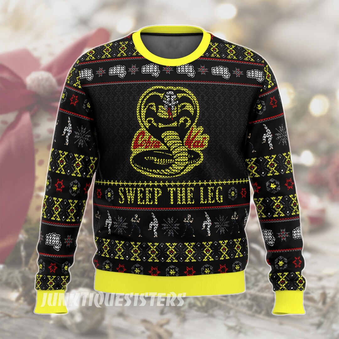 Cobra Kai Sweep the Leg Karate Kid Ugly Sweater Christmas - Etsy