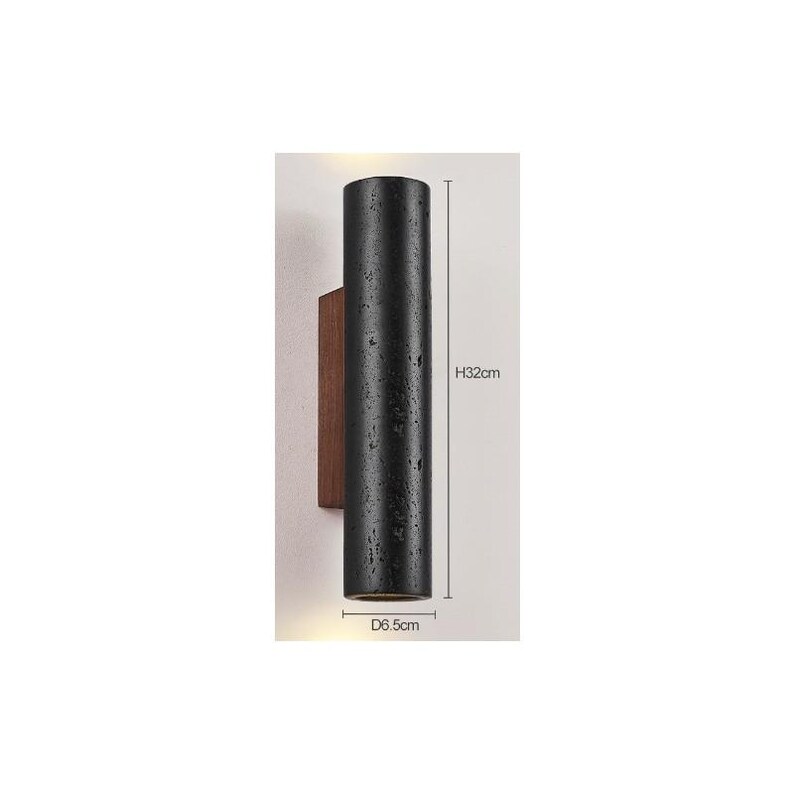Moderne schwarze Zylinder LED Wandleuchte: Up Down Light für den Innen ...