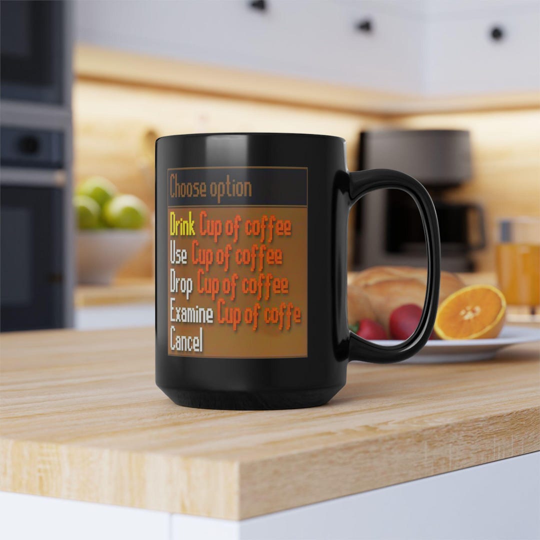 OSRS Coffee Menu Mug, Old School Runescape, Gamer Gift - Etsy