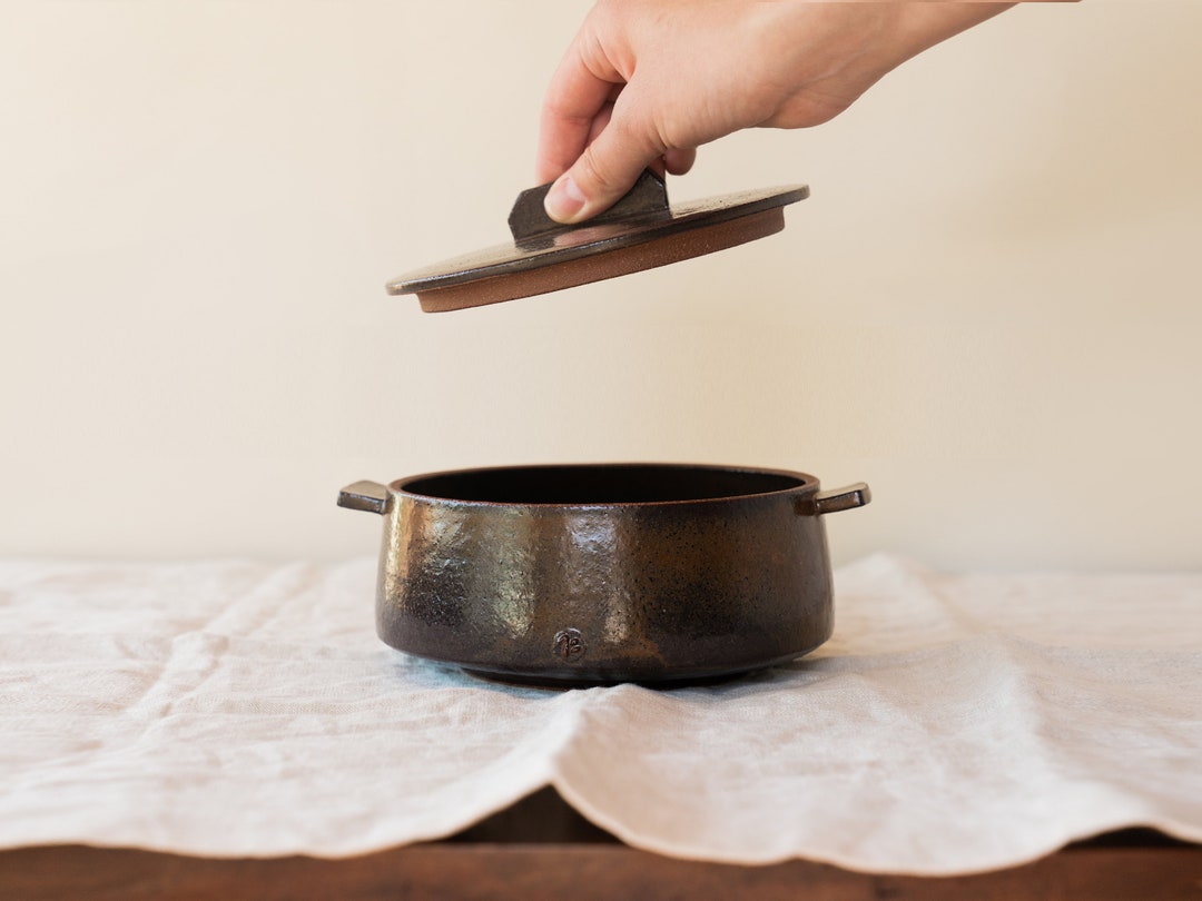 Ttukbaegi, Ceramic Stew Pot With Lid, , Handmade Lidded Pot, Stoneware ...